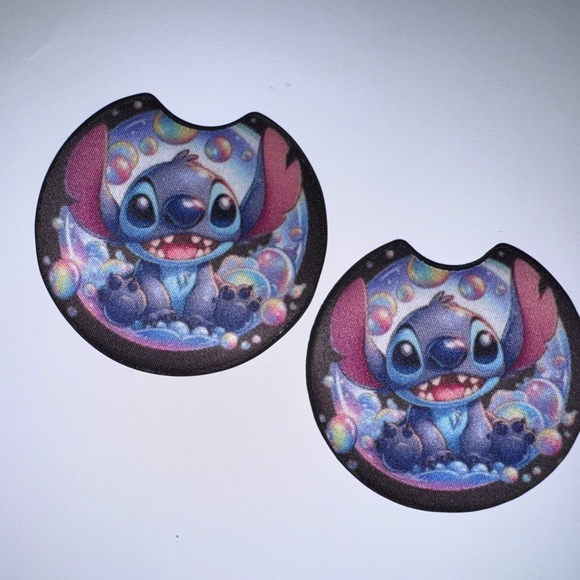 Other | Stich Cartoon Character Car Coasters | Poshmark